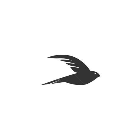 Minimalist Swift Bird Logo Icon Template In Vector Illustration Vector Swift Emblem Flying