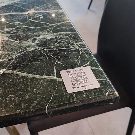 Stainless Steel Qr Menu Plate Contactless Table Sign For Restaurant Bar Café Custom Metal