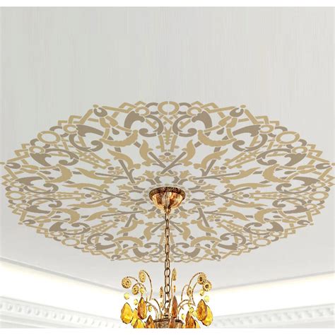 Ceiling Medallion Stencil Design Shelly Lighting