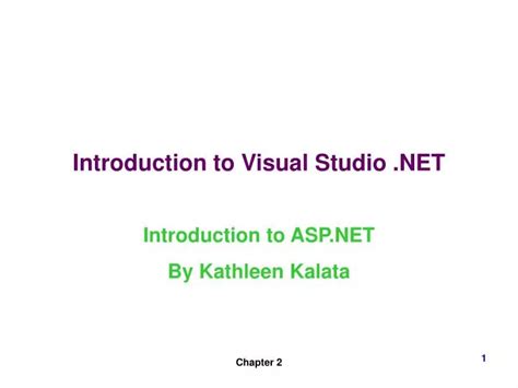 PPT Introduction To Visual Studio NET PowerPoint Presentation Free
