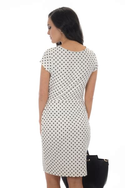 Polka Dot Wrap Dress Ivory Dresses W Sleeves Dresses The Blue
