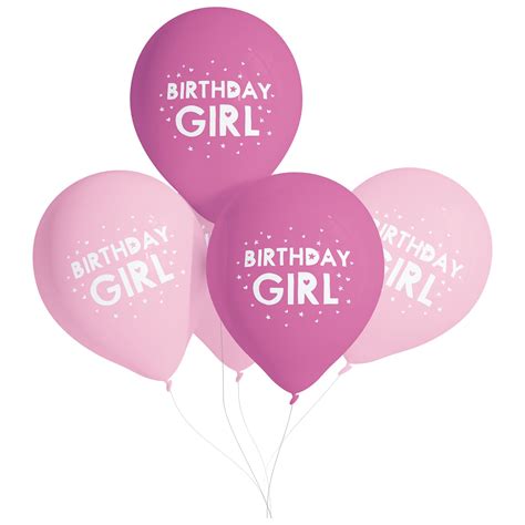 Birthday Girl Balloons 20pk Partyware Bandm Stores