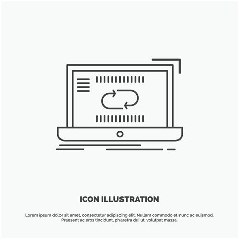 Communication Connection Link Sync Synchronization Icon Line Vector Gray Symbol For Ui And