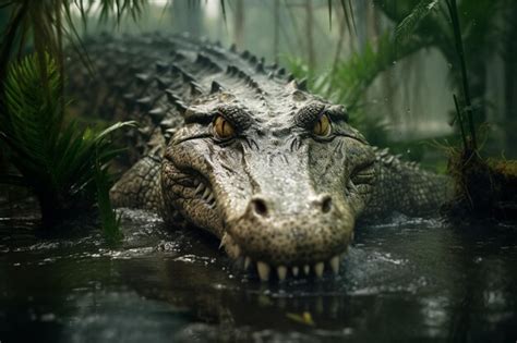 Premium Photo Crocodile Swimming