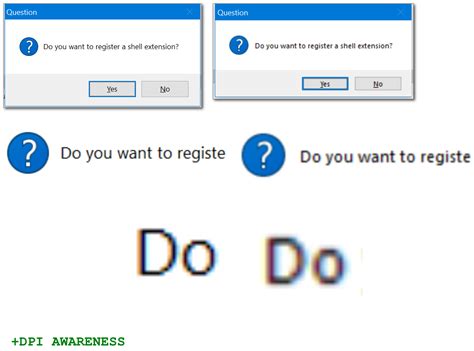 DPI Awareness Just Embedded Manifest Edit No Code Change Needed Issue X Dbg