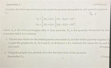 Solved Question Points Consider The Following Chegg Com