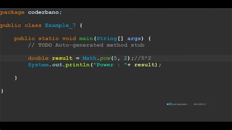 How To Write A Mathpow In Java Youtube