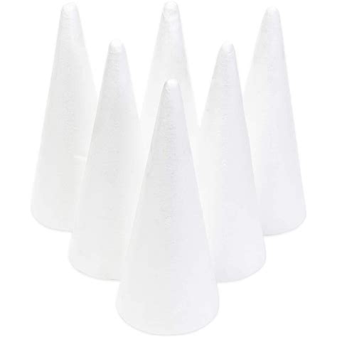 6 Pack Foam Cones For Crafts Diy Art Projects Handmade Gnomes Trees