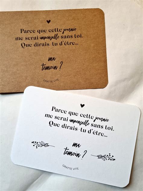 Carte Demande Témoin Mariage Gratter Veux Tu être Ma Témoin Etsy Canada