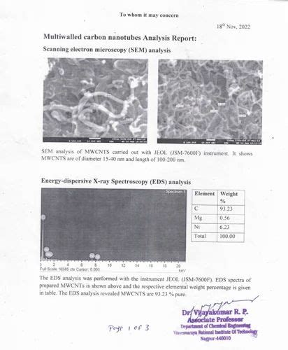 9323 100 200 Nm Multi Walled Carbon Nanotubes At ₹ 1250gram In Nagpur