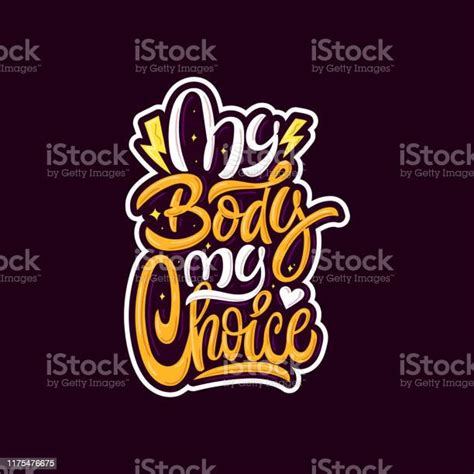 내 몸은 내 선택 포스터 인쇄물 스티커에 대한 양식에 일치시키는 타이포그래피 0명에 대한 스톡 벡터 아트 및 기타 이미지 0명 건강한 생활방식 그래픽 프린트 Istock