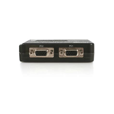 2 Port Black Usb Kvm Switch Kit With Audio And Cables Kvm Switches