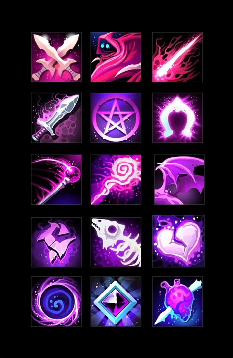 RPG Skills Icons 03 Game Icon Design Game Card Design Card Art