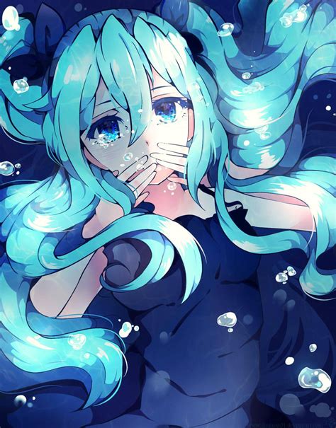 Hatsune Miku ~ Deep Sea Girl~~~ Slowly Sinking `` By Hitomi Chy On