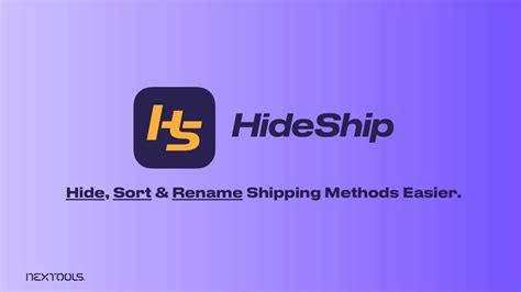 Hideshiphide Shipping Methods Hideship Hide Sort And Rename Shipping
