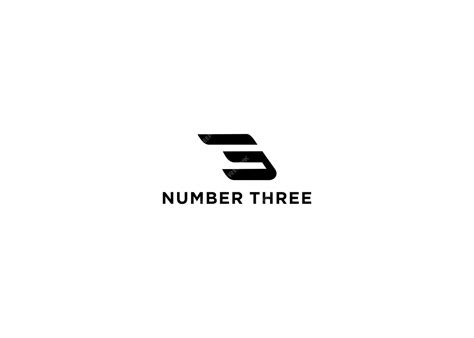 Premium Vector Number Three Logo Design Vector Illustration