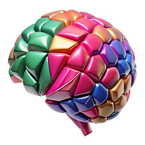 Abstract Colorful Brain A 3d Model Of Cognitive Function 56086840 Png