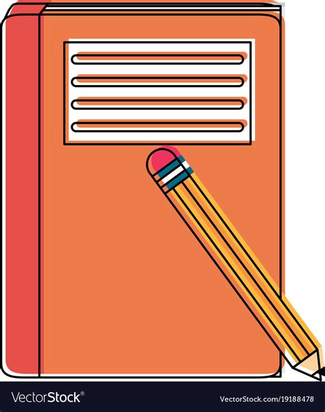 Notebook Closed With Pencil Royalty Free Vector Image