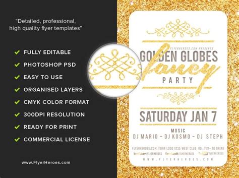 Golden Globe Fancy Flyer Template V2 Flyerheroes