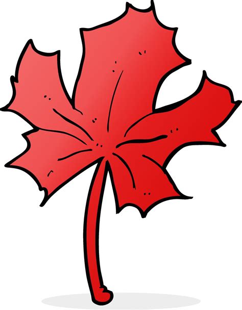 Cartoon Red Maple Leaf 12283414 Vector Art At Vecteezy