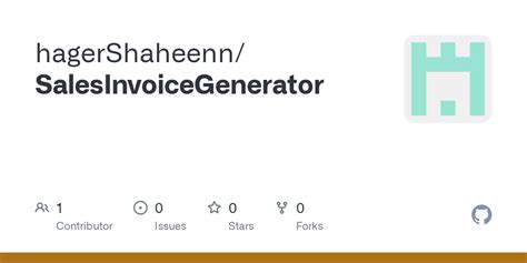 Github Hagershaheenn Salesinvoicegenerator