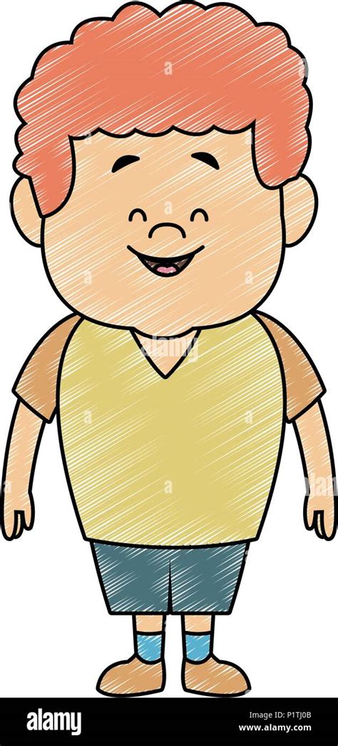 Cute Boy Cartoon Scribble Stock Vector Image And Art Alamy
