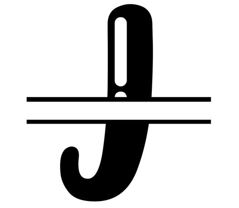 Free Monogram Font Letter J With Hook