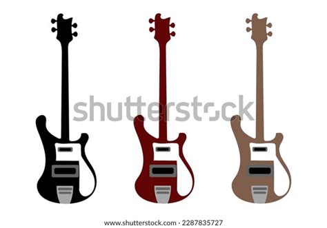 Bass Guitar Icon Electrical Bass Guitar Stock Vector Royalty Free