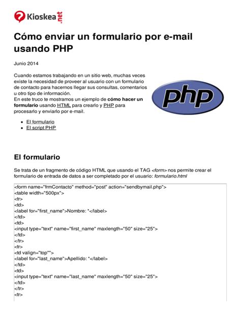 Cómo enviar un formulario por e