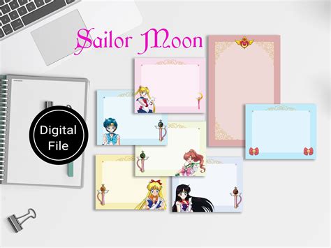 Sailormoon Notepad Sailormoon Prints Sailormoon Etsy