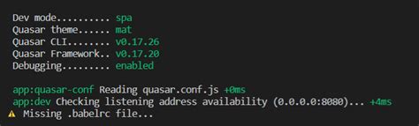 使用quasar Dev的时候出现missing Babelrc File博问博客园