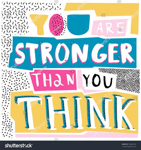You Stronger Than You Think Hand Stock Vector Royalty Free 339854102