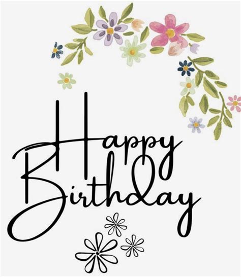 Beautiful Happy Birthday Card With Flowers