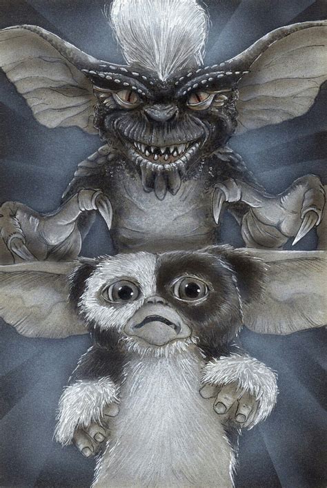 Gremlins Stripe And Gizmo Gremlins Art Gremlins Scary Drawings