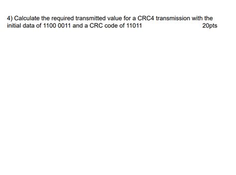 Solved Calculate The Required Transmitted Value For A Chegg Com
