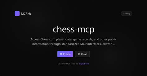 Chess Mcp Gaming Mcp Tool Mcpkit Mcpkit Mcp Tools Directory