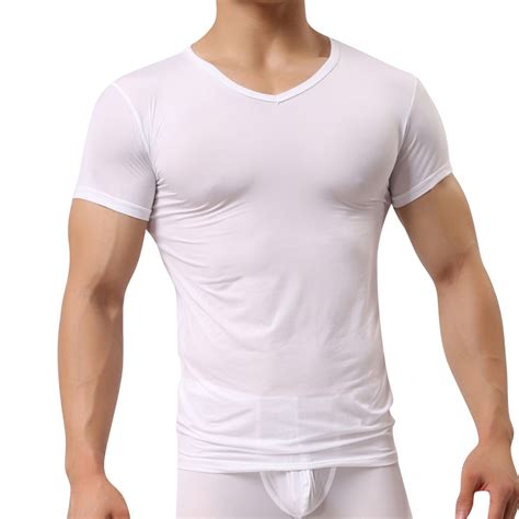 Ploknplq Mens Underwear Boxers For Men Mens Ice Silk Short Sleeve T