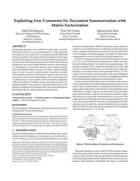 pdf exploiting user comments for document summarization with matrix