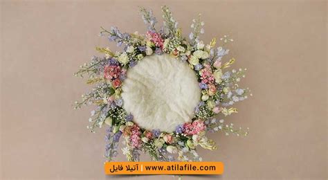 بک دراپ برای طراحی عکس نوزادی آتیلا فایل
