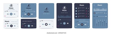 Music Player Interface Ui Ux Design Stock Vector Royalty Free 2596457151 Shutterstock