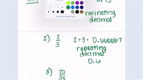 Terminating Decimal Vs Repeating