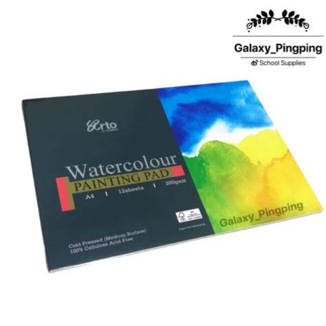 Arto A Watercolour Painting Pad Gsm Sheets Shopee Philippines