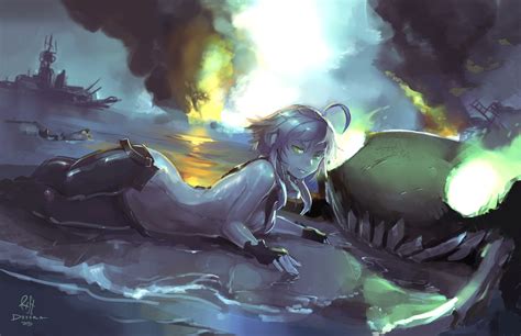 Wo Class Aircraft Carrier Anime Girls Kantai Collection Hd Wallpaper