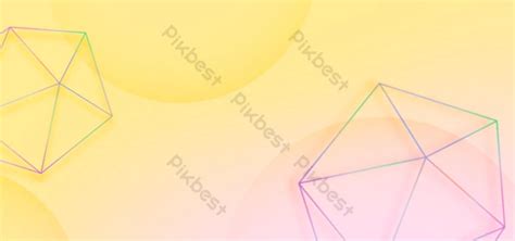 Geometric Floating Yellow Pink Holographic Abstract Background Psd