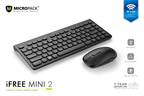 Micropack Km228w Usb A Slim Wireless Mouse And Keyboard Combo Gadget Pro