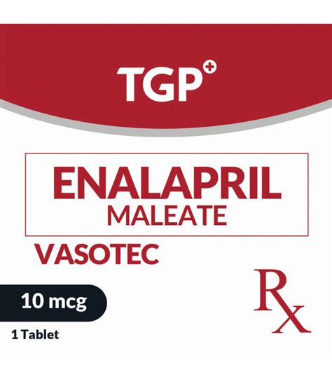 Rx Vasotec Enalapril Tab 10mg