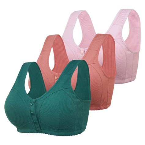 Xmarks Bra For Older Women Front Closure Back Support Plus Size Women