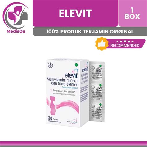 Jual Elevit 30 Tab Suplemen Promil Suplemen Kehamilan Suplemen Kesehatan Bumil Dengan Asam