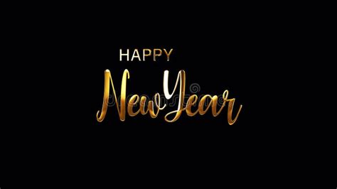 Loop Happy New Year Golden Text Light Effect Stock Footage Video Of
