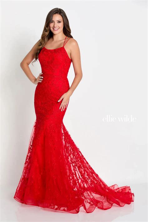 Yellow Ellie Wilde Ew122032 Fitted Long Formal Prom Dress For 5450